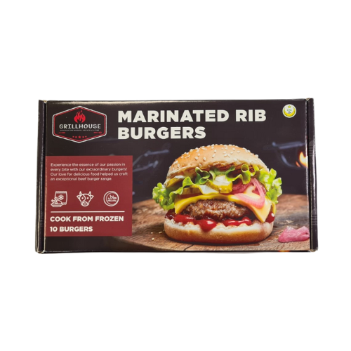 Grillhouse - Marinated Rib Burger 1kg – Fairfield Meat Centre